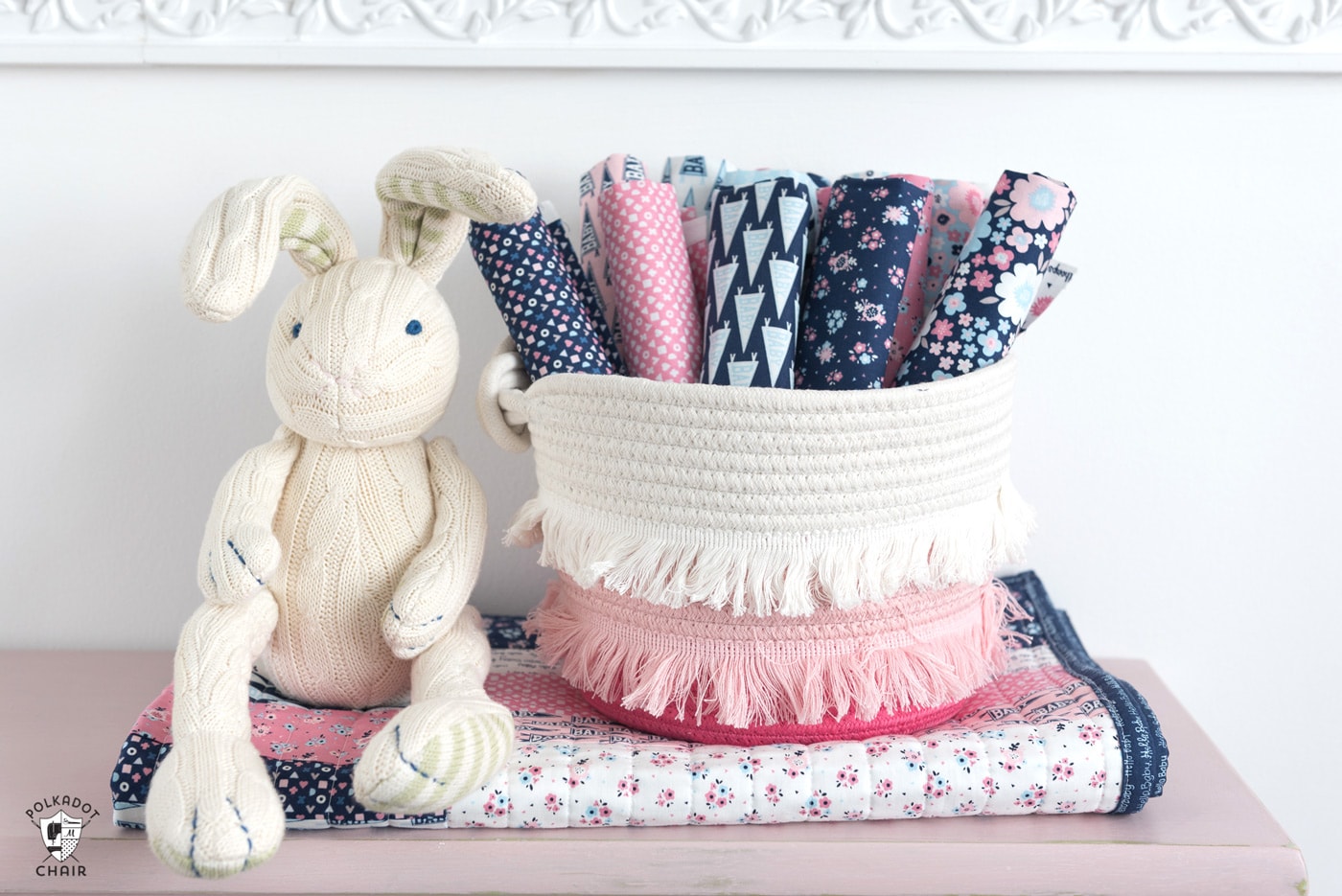 Easy Scrappy Strips Baby Quilt Pattern | Polka Dot Chair