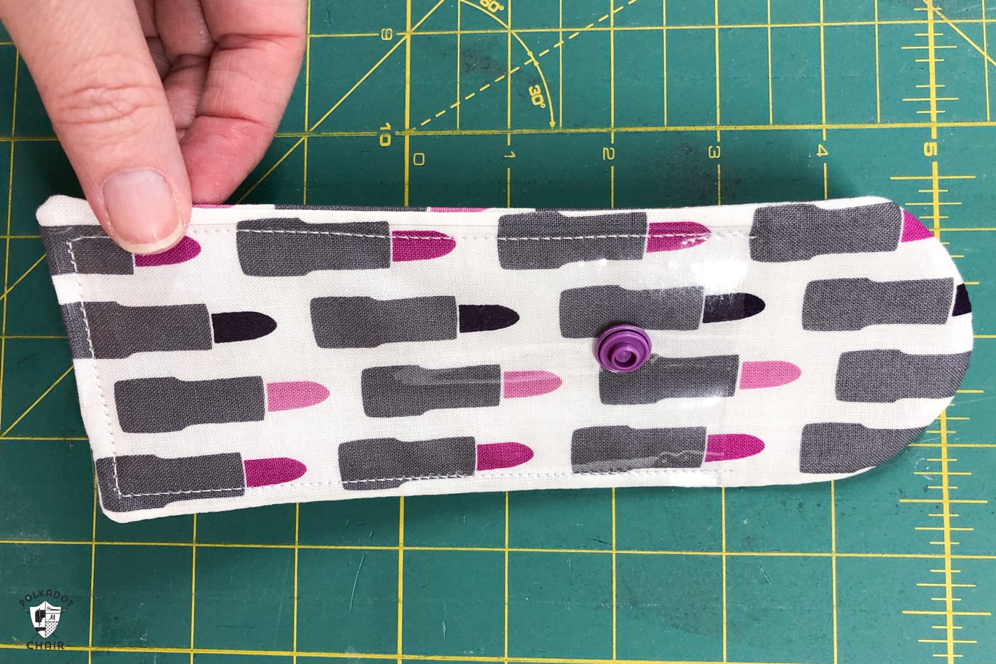 How to Make A Lip Gloss Pouch - The Polka Dot Chair