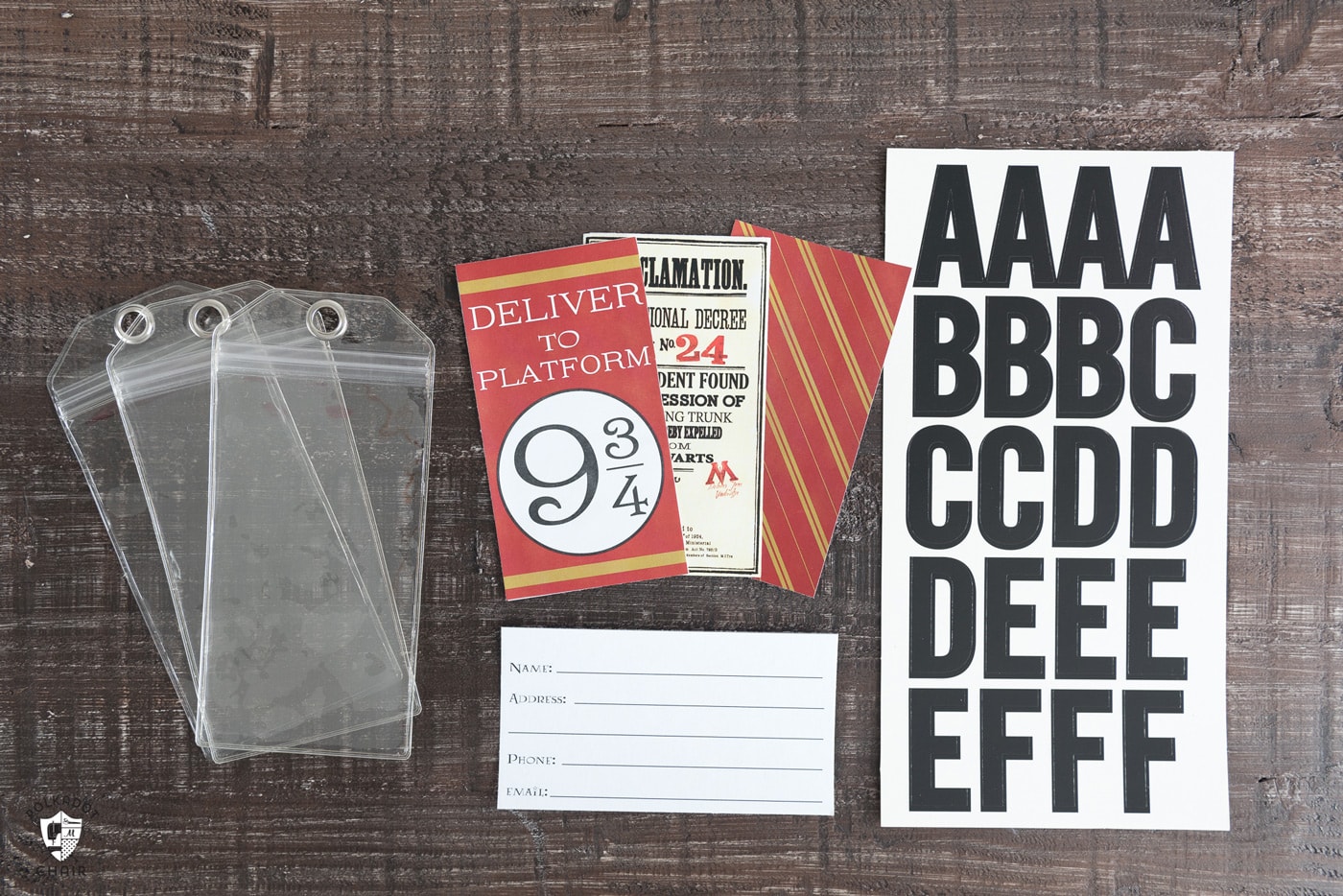 Harry Potter Printable Luggage Tags - The Polka Dot Chair