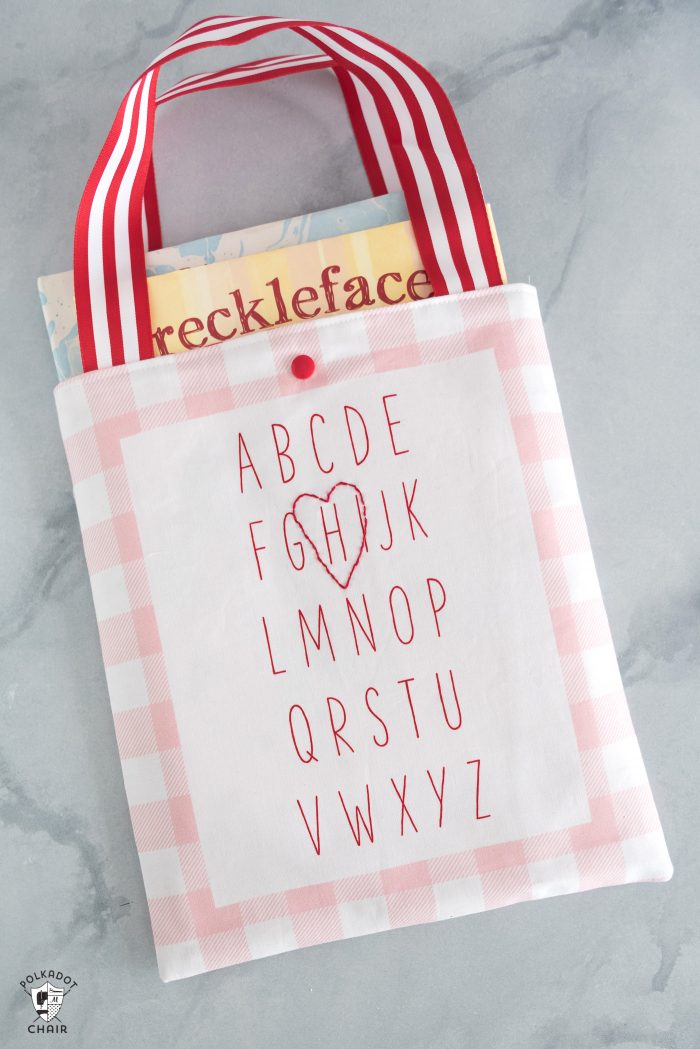 Cute & Simple Kids Library Bag Sewing Pattern - The Polka Dot Chair