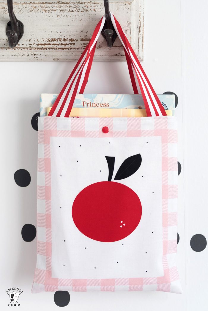 Cute & Simple Kids Library Bag Sewing Pattern - The Polka Dot Chair