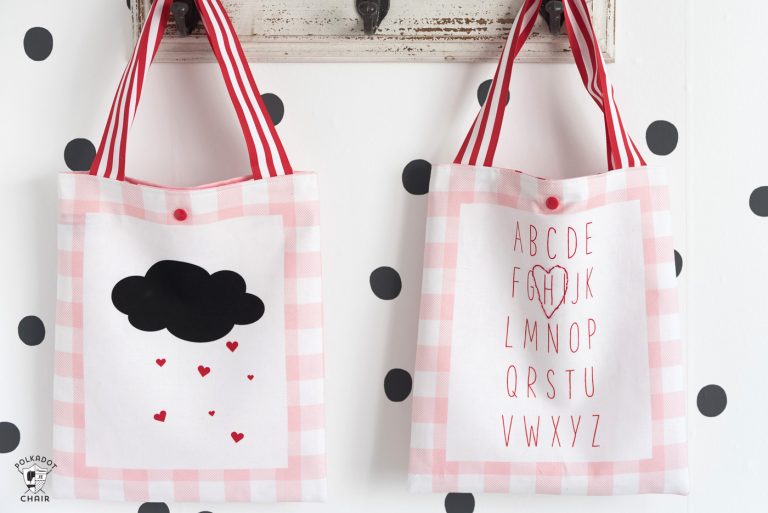 Cute & Simple Kids Library Bag Sewing Pattern - The Polka Dot Chair