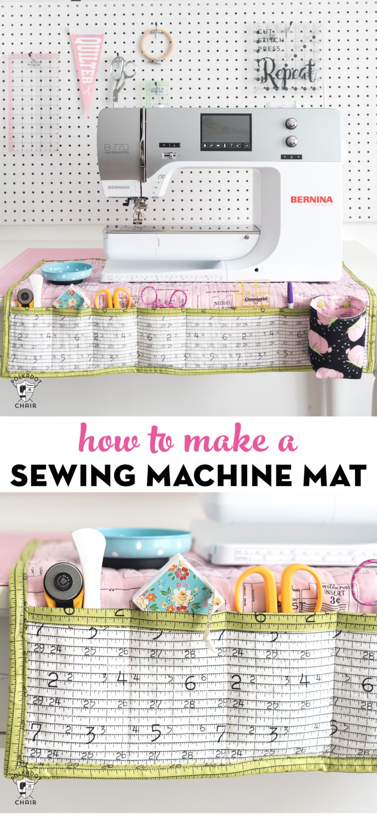 How to Make a Sewing Machine Mat | Polka Dot Chair