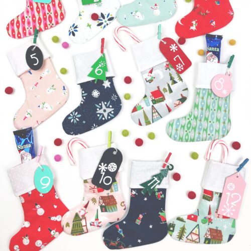 Christmas Stocking DIY Advent Calendar - The Polka Dot Chair