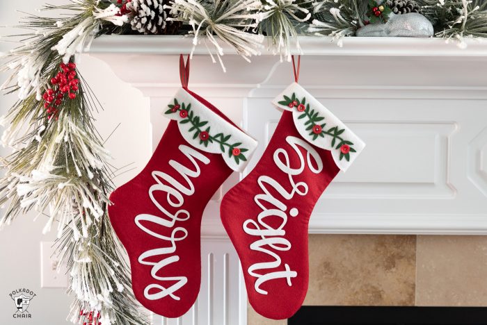 Merry & Bright Christmas Stocking Pattern, a Cricut Maker Project