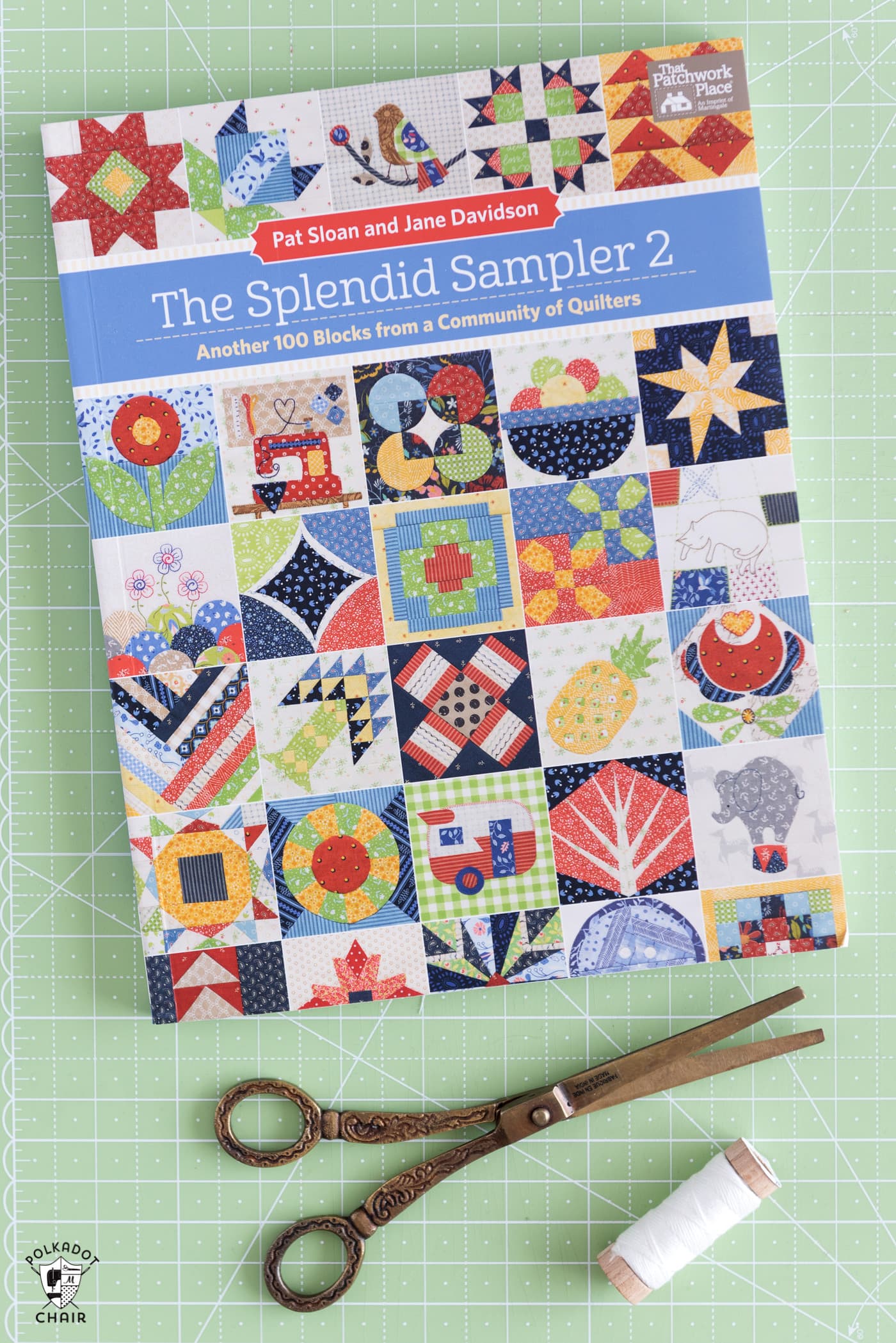 Splendid Sampler Blue Ribbon Quilt Block - The Polka Dot Chair