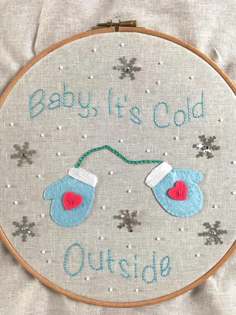 Free Winter Themed Hand Embroidery Pattern - The Polka Dot Chair