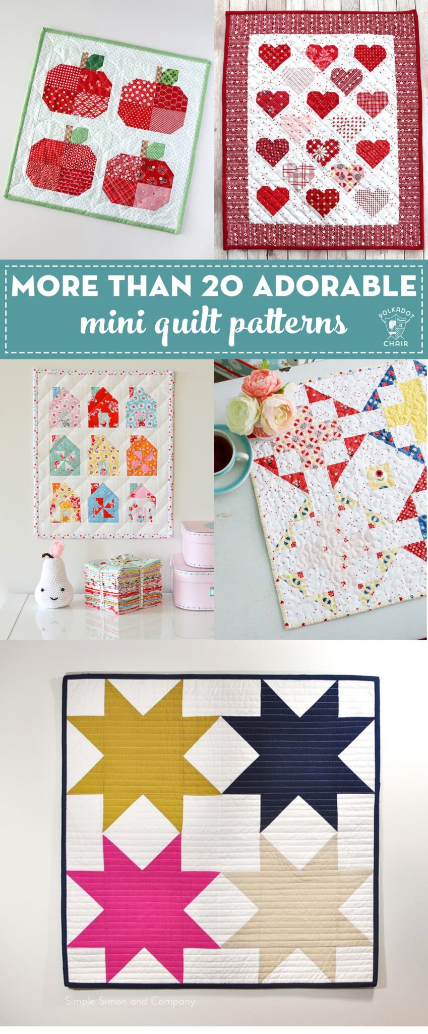 20+ Mini Quilt Patterns You Can Make in a Weekend - The Polka Dot Chair