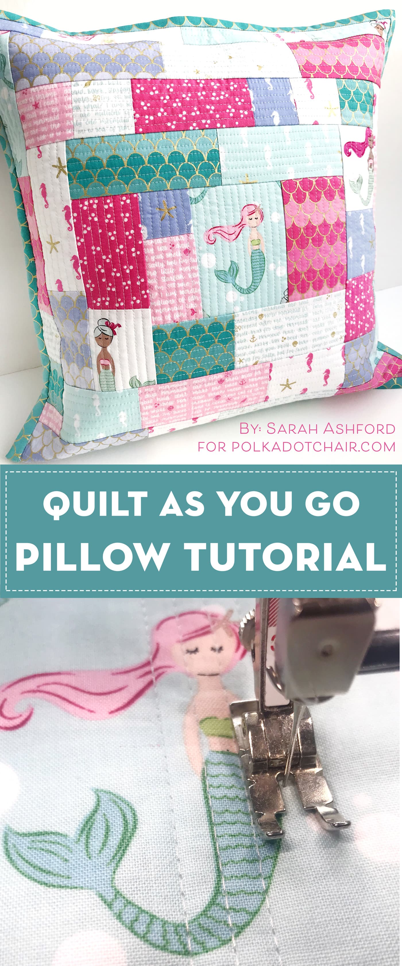 How to Make a Simple Patchwork Pillow using the Quilt As You Go Method
