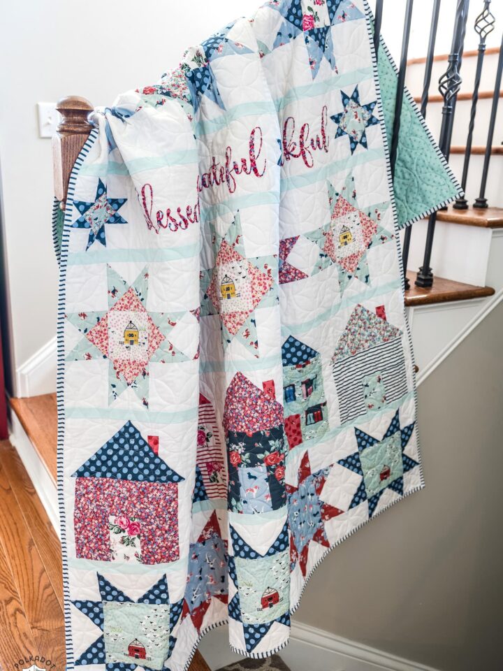 Herringbone Baby Quilt Pattern using the 8 at a time HST Method