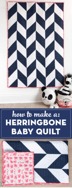 Herringbone Baby Quilt Pattern using the 8 at a time HST Method