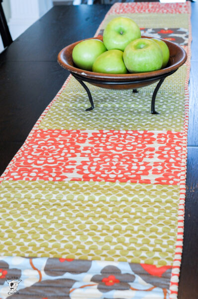 Simple Fat Quarter Quilted Table Runner Tutorial | Polka Dot Chair