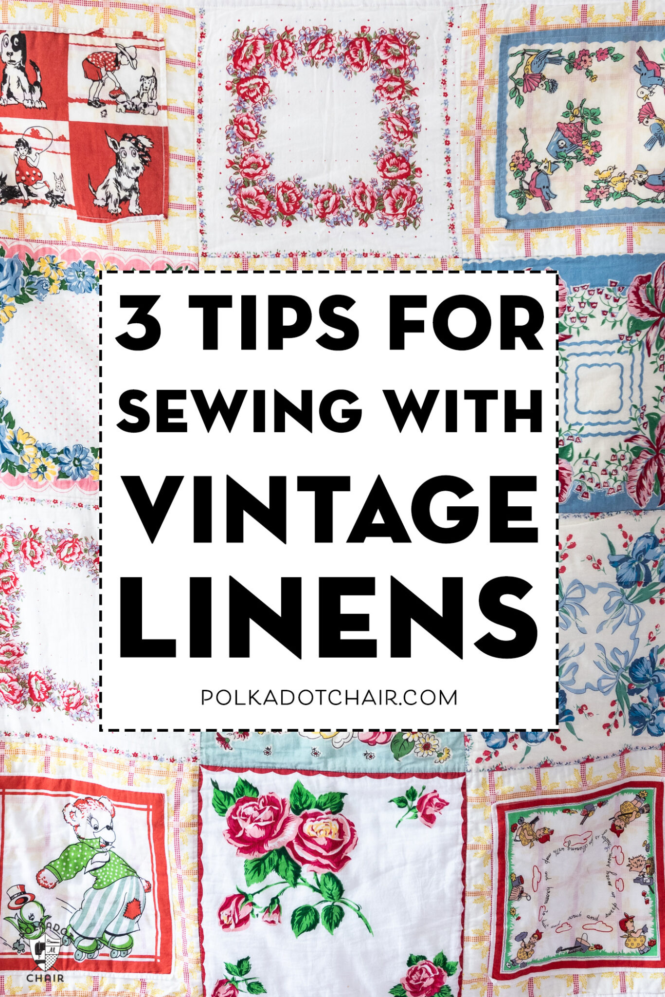 25+ Cute Vintage Linen Sewing Projects - The Polka Dot Chair