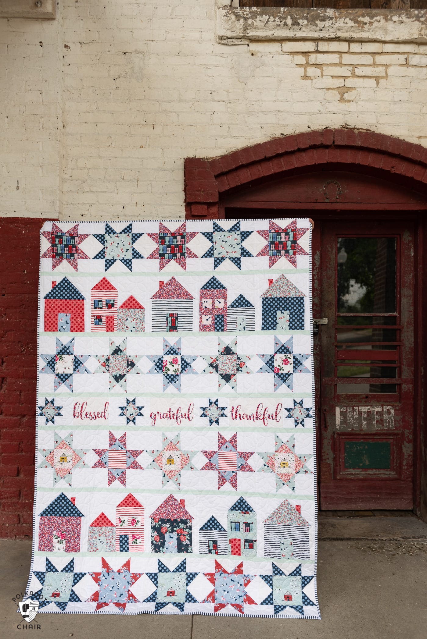 Paper Pieced House Quilt Blocks; Quilt Along Week 2 | Polka Dot Chair