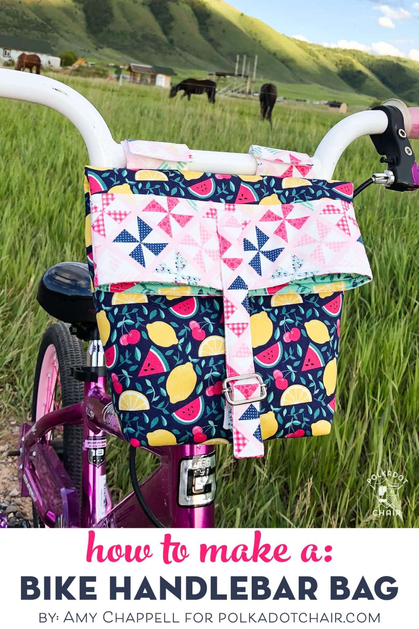 DIY Bike Handlebar Bag Pattern - The Polka Dot Chair
