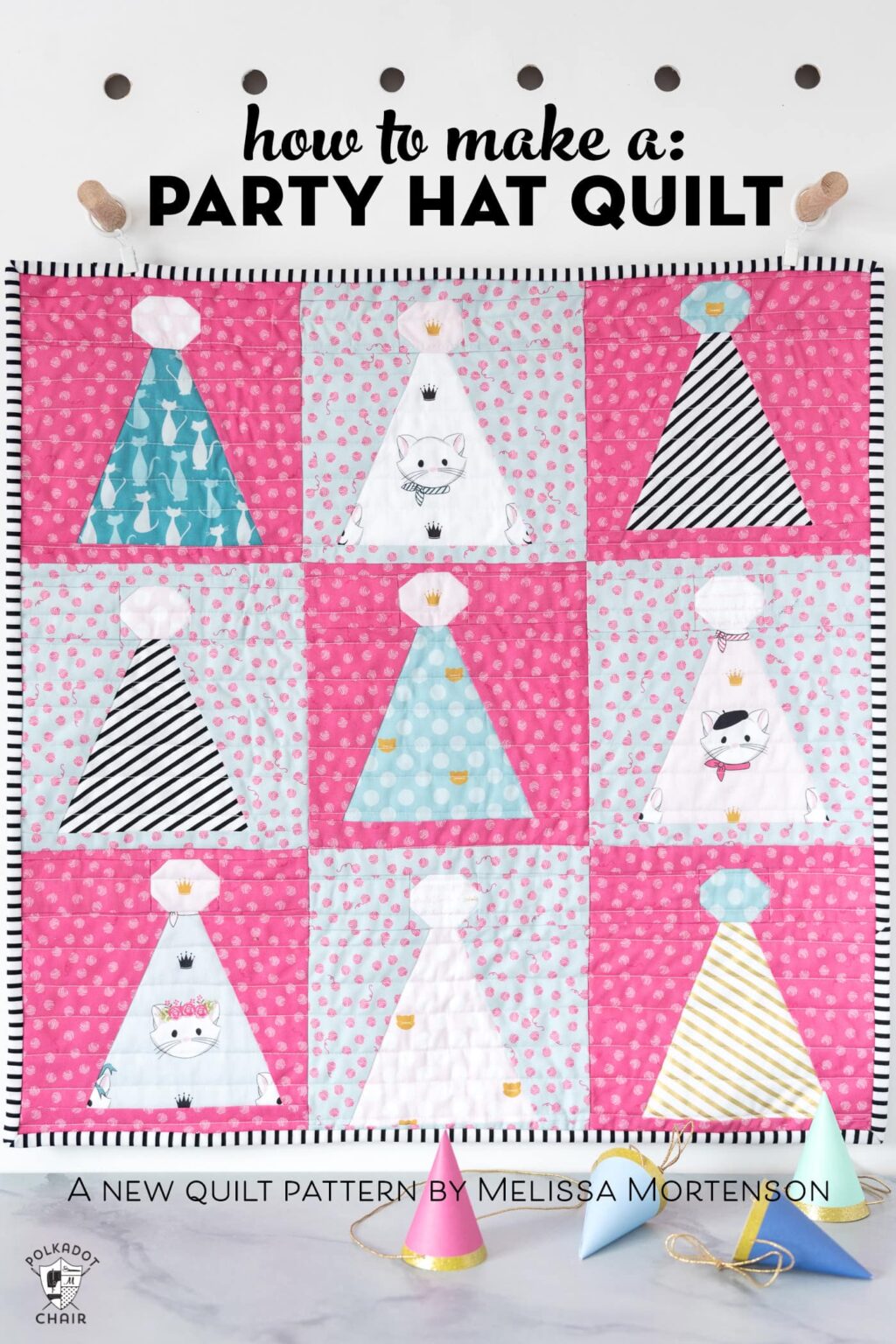 The Party Hat Quilt Pattern by Melissa Mortenson | Polka Dot Chair