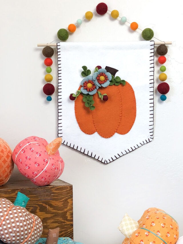 Wool Felt Pumpkin Banner Tutorial; a DIY Fall Craft Idea Story - The ...