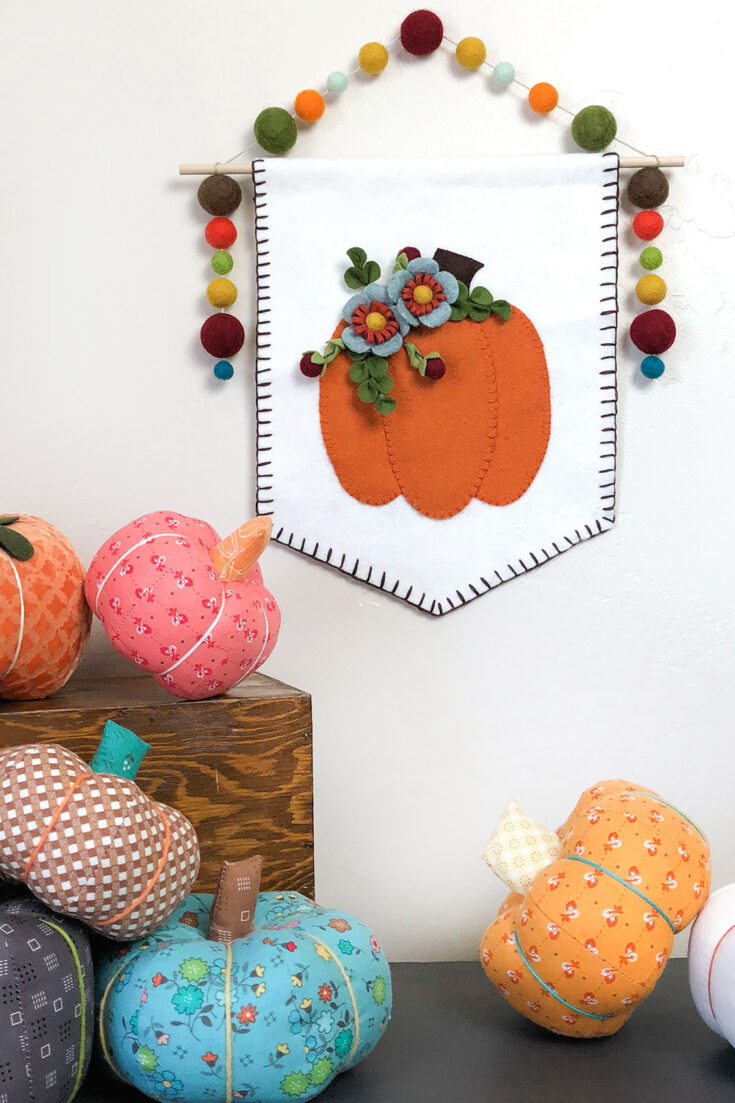 Wool Felt Pumpkin Banner Tutorial | Polka Dot Chair