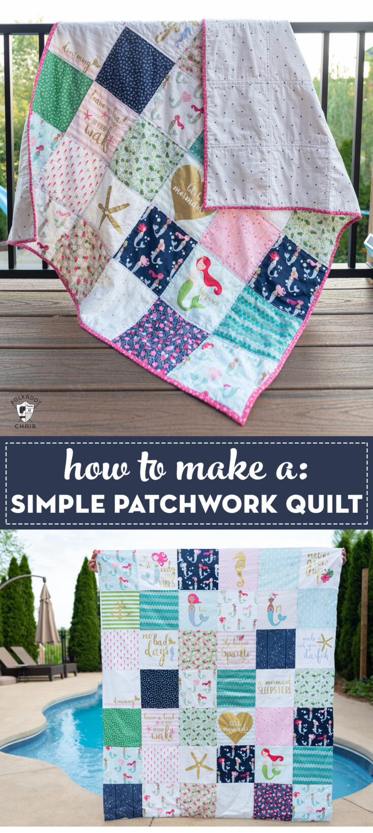 How to Make a Simple Patchwork Quilt - The Polka Dot Chair