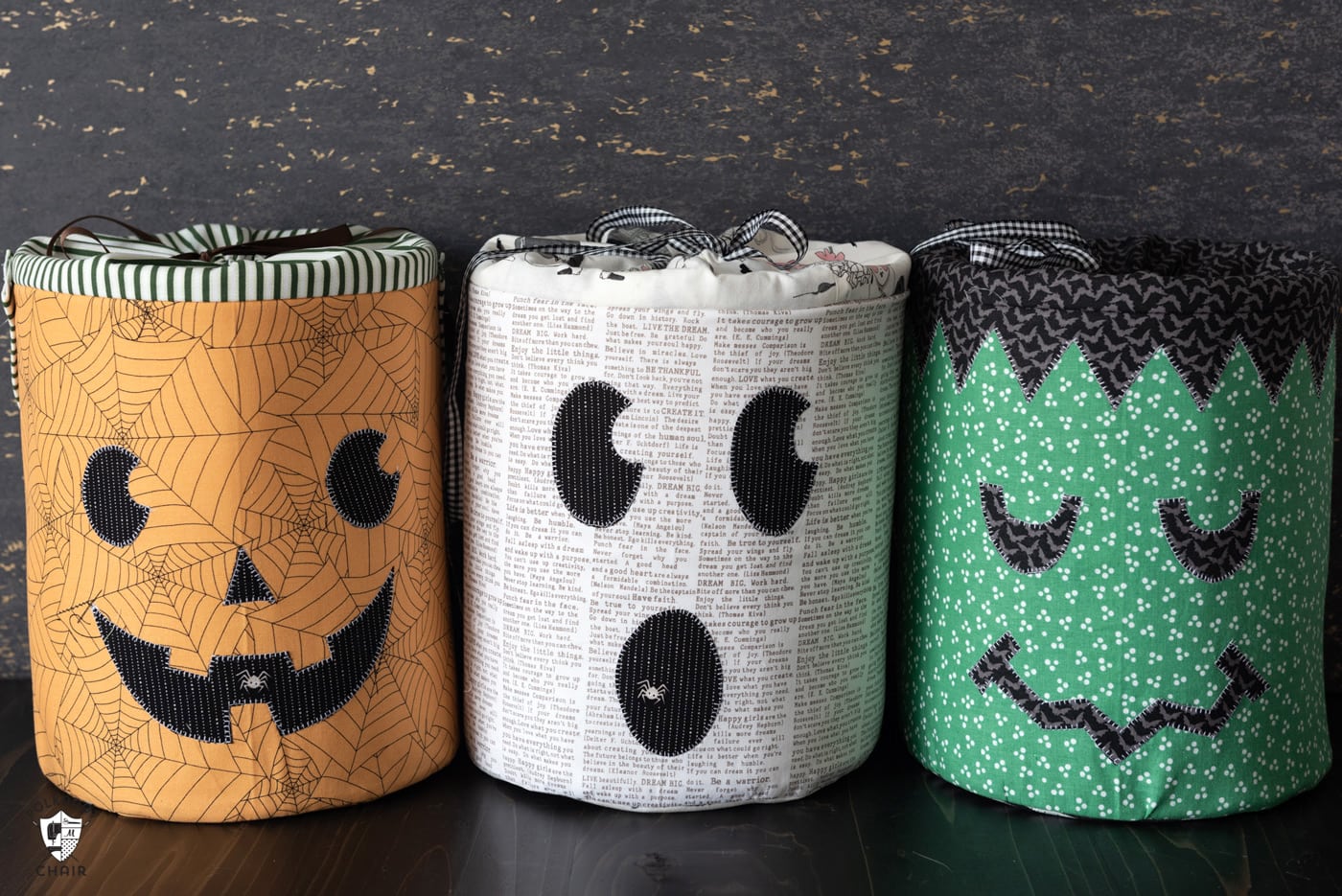 DIY Halloween Bucket Sewing Pattern - The Polka Dot Chair