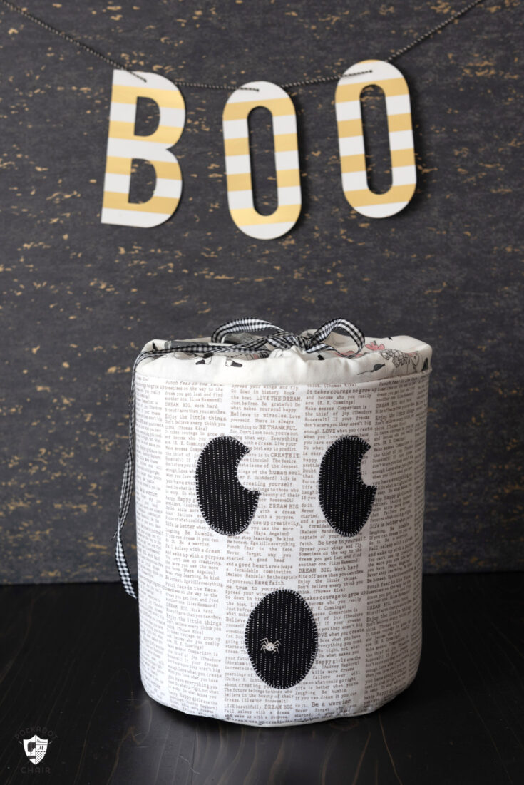 DIY Halloween Bucket Sewing Pattern - The Polka Dot Chair
