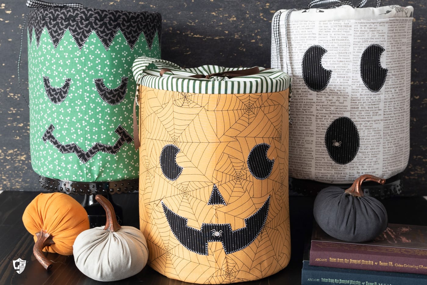 DIY Halloween Bucket Sewing Pattern - The Polka Dot Chair