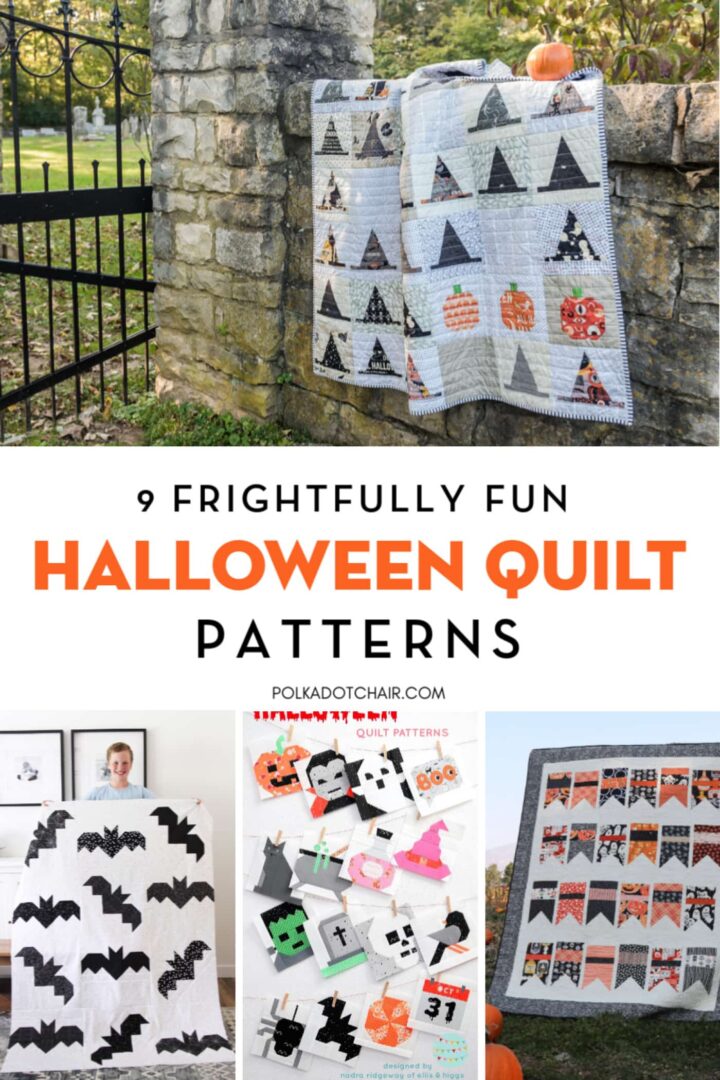 13 Frightfully Fun Halloween Quilt Patterns - The Polka Dot Chair