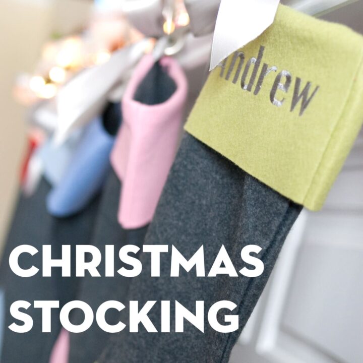 Free Wool Felt Christmas Stocking Pattern | The Polka Dot Chair