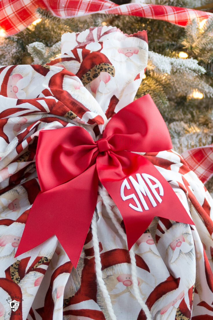 How to Make a Santa Sack; a Free Sewing Pattern | Polka Dot Chair