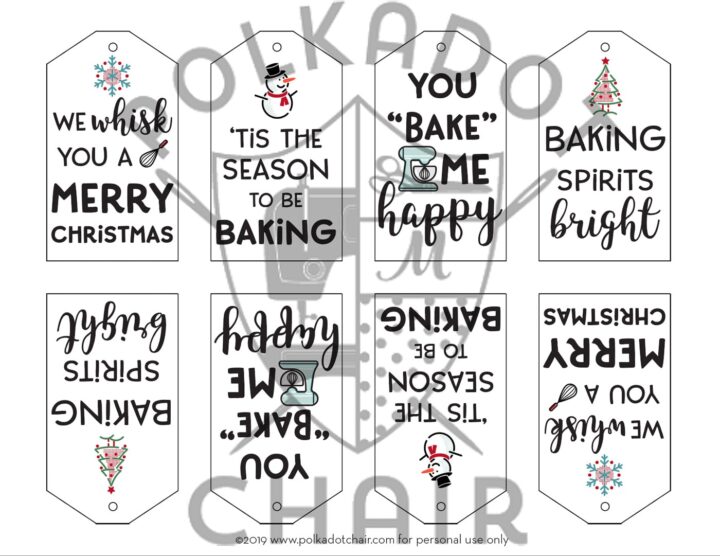 Free Printable Christmas Baking Gift Tags - The Polka Dot Chair
