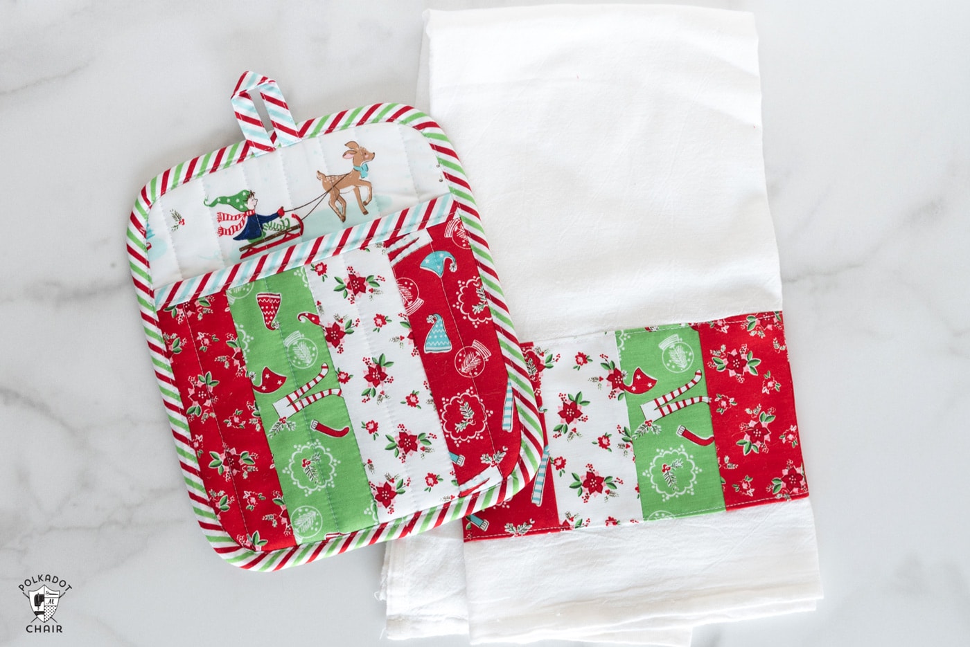 How to Make Round Quilted Potholders & Free Baking Gift Tag Printable