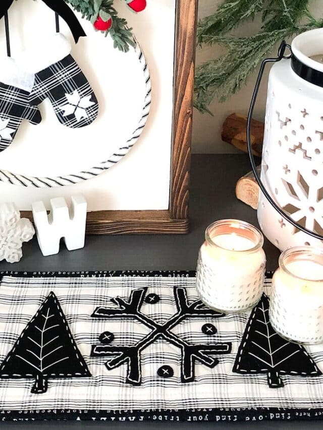 Wool Applique Winter Mat Tutorial Story - The Polka Dot Chair