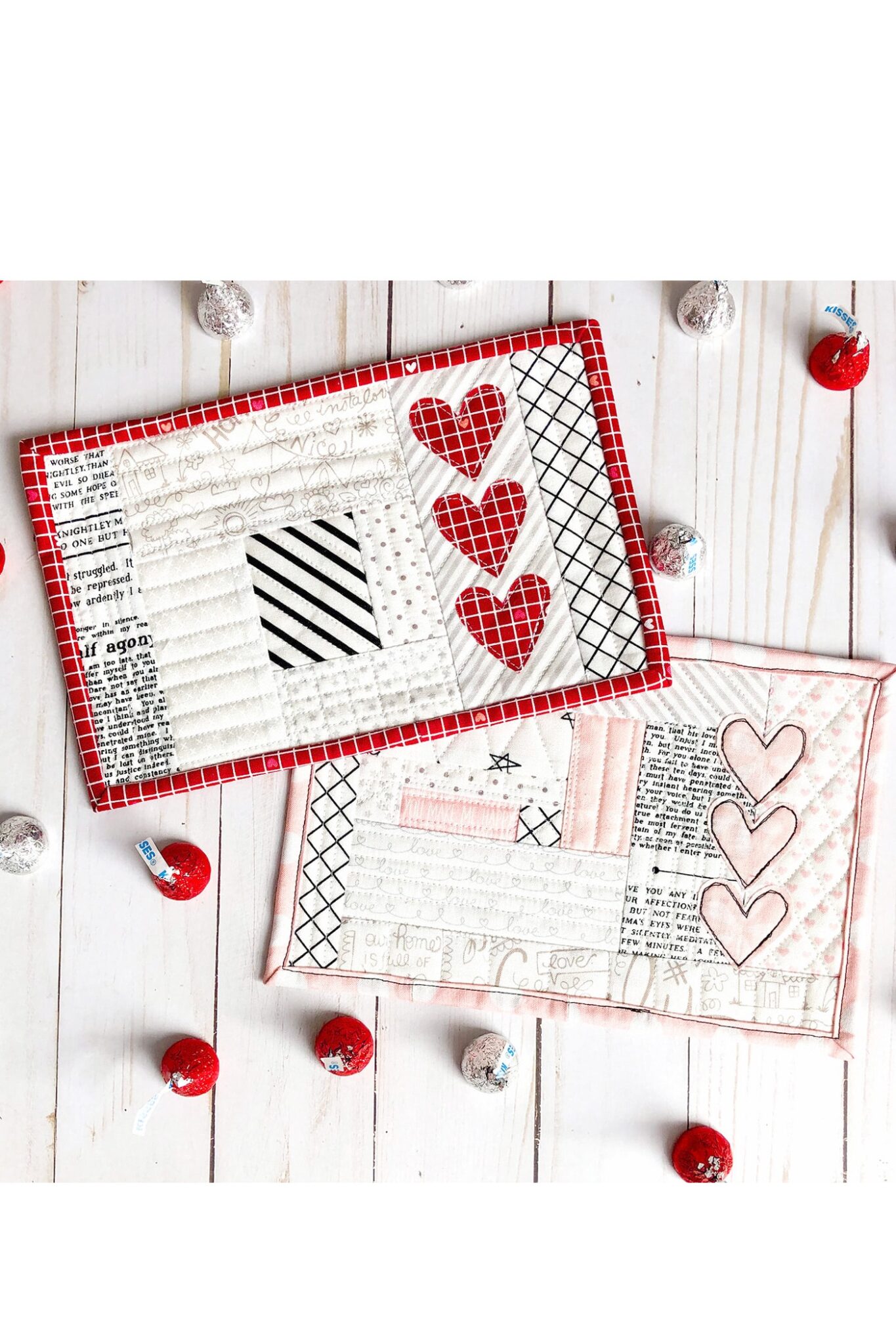 How to Make a Mug Rug using Quilt as you Go Method | Polka Dot Chair