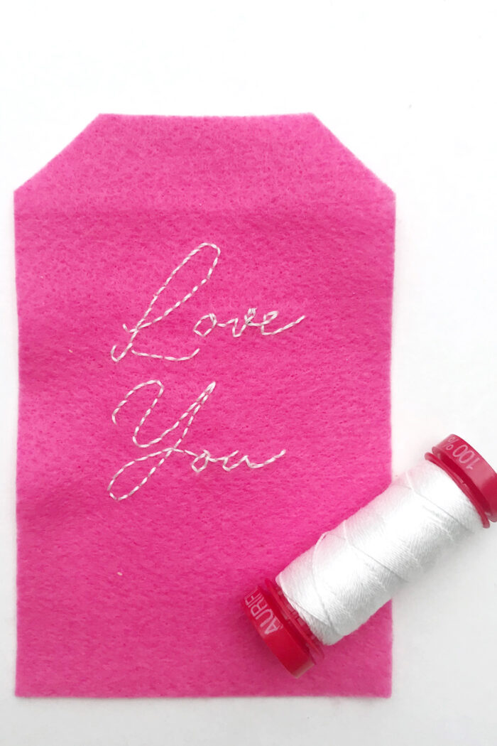 Hand Embroidered Felt Gift Tag Tutorial - The Polka Dot Chair