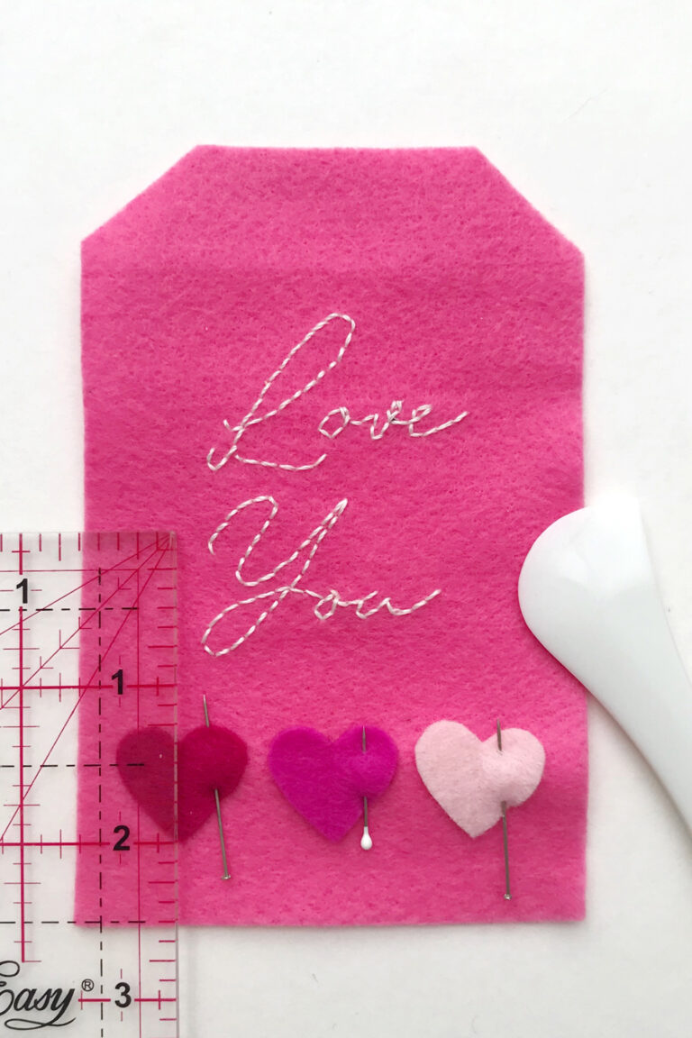 Hand Embroidered Felt Gift Tag Tutorial - The Polka Dot Chair