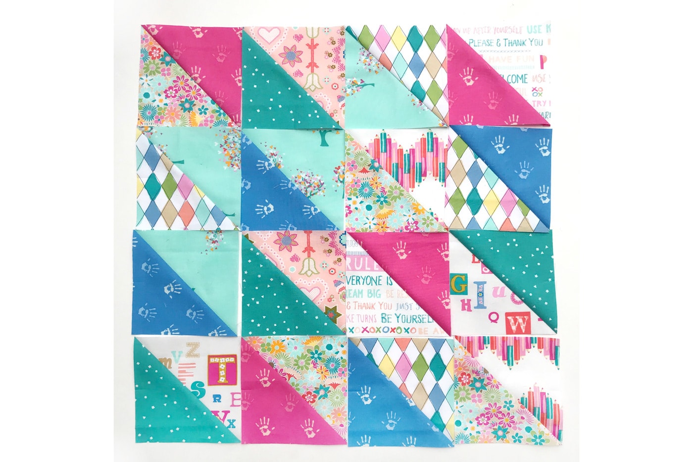 How to Make a Quilted Pillow using Triangle Quilt Blocks | Polka Dot Chair