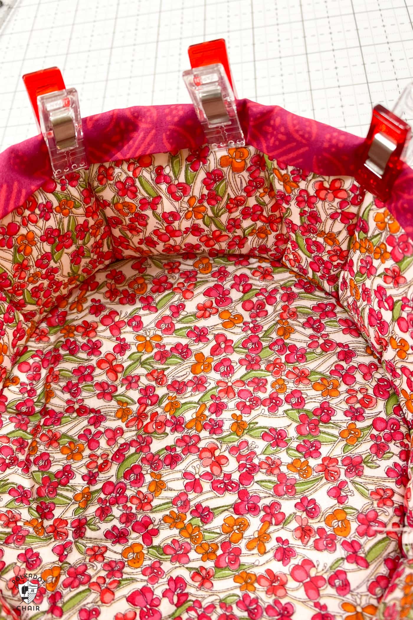 How to Make Round Fabric Baskets | Polka Dot Chair