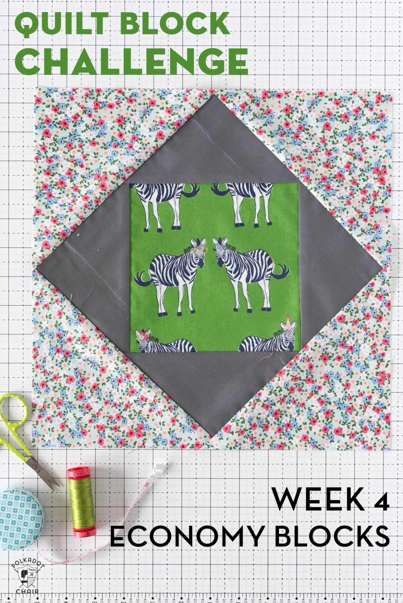 Free Economy Quilt Block Tutorial | Polka Dot Chair