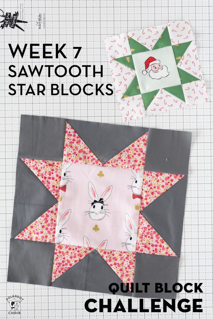 How to Make a Sawtooth Star Quilt Block | Polka Dot Chair
