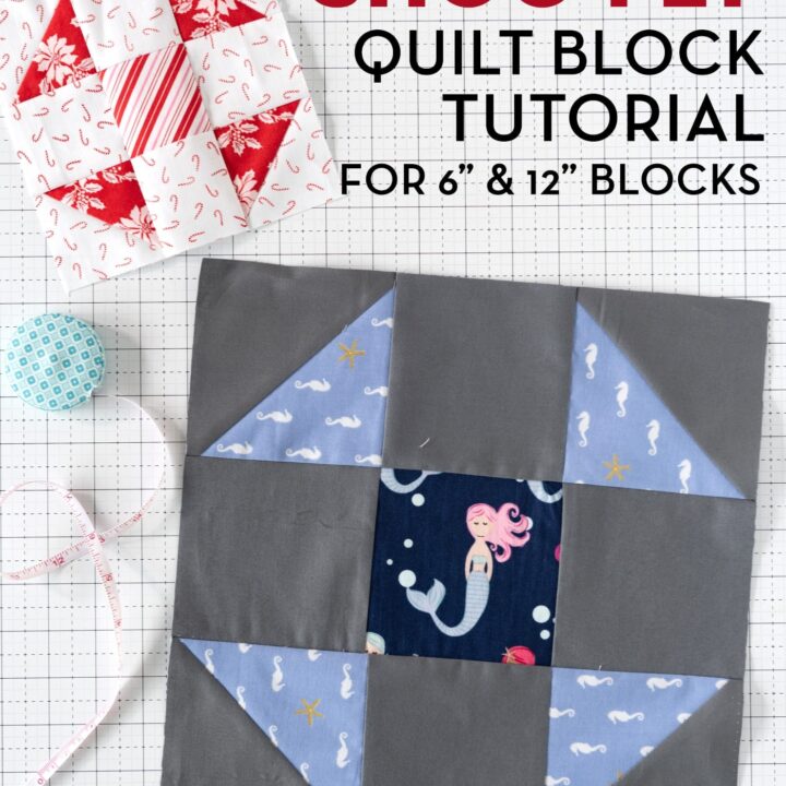 Free Pattern for a 6 and 12 inch Shoo Fly Quilt Block | Polka Dot Chair
