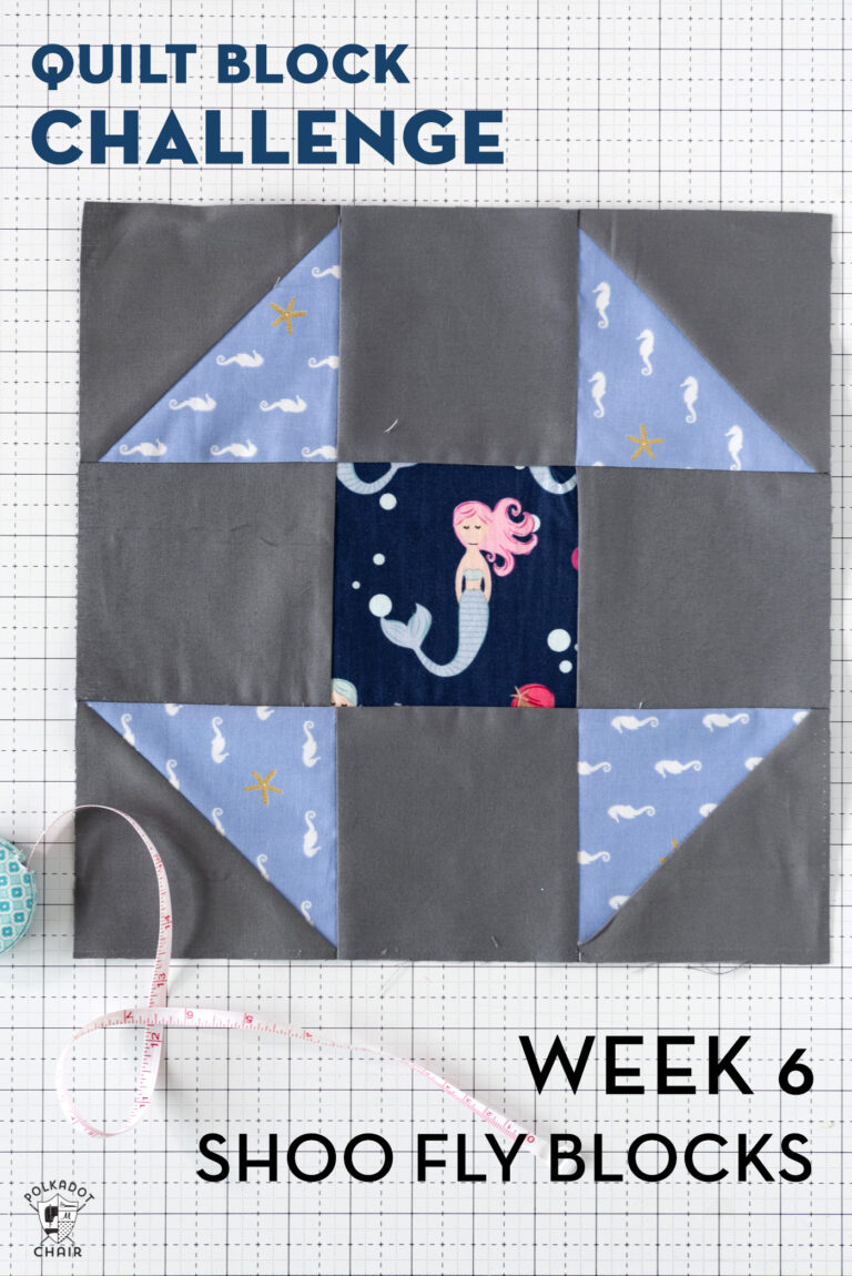 6 inch and 12 inch Shoo Fly Quilt Block Tutorials | Polka Dot Chair