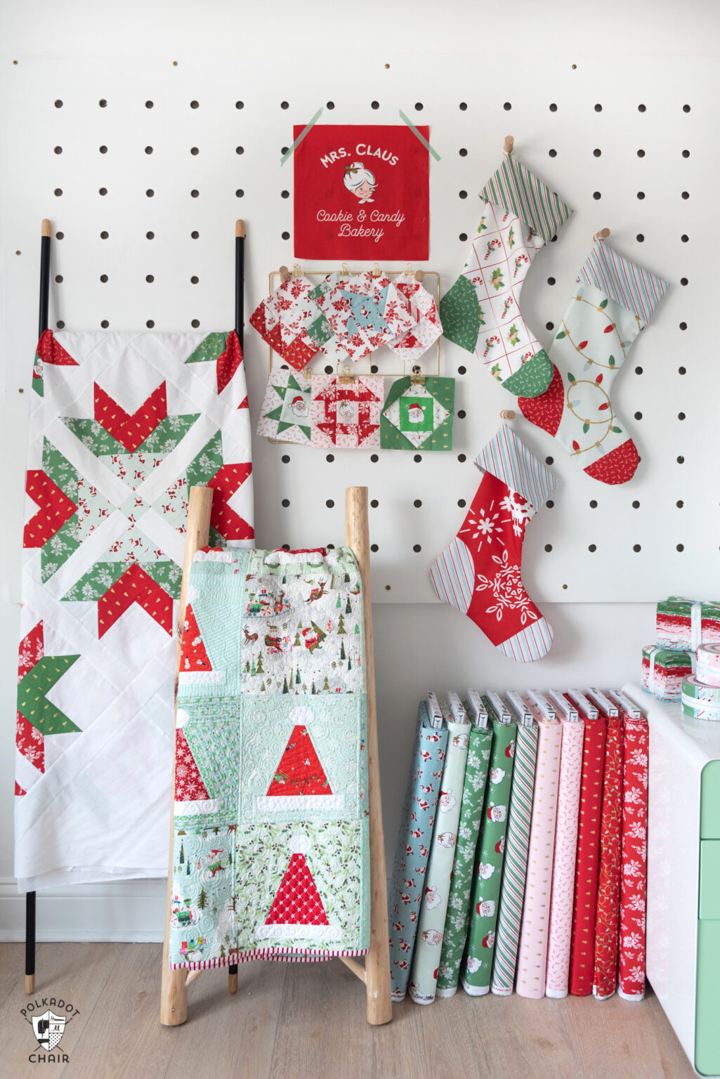 Simple Christmas Stocking Tutorial - The Polka Dot Chair