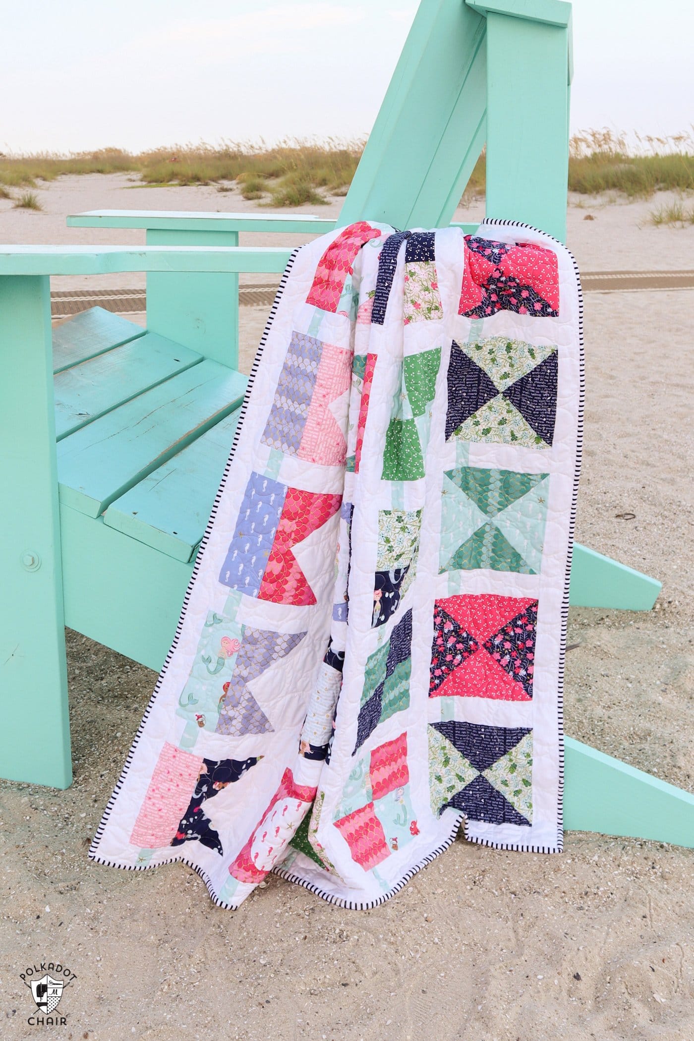 The Seas the Day Nautical Flag Quilt Pattern | Polka Dot Chair