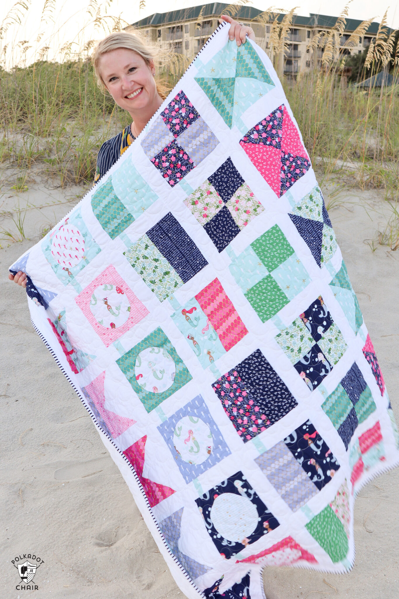 The Seas the Day Nautical Flag Quilt Pattern | Polka Dot Chair