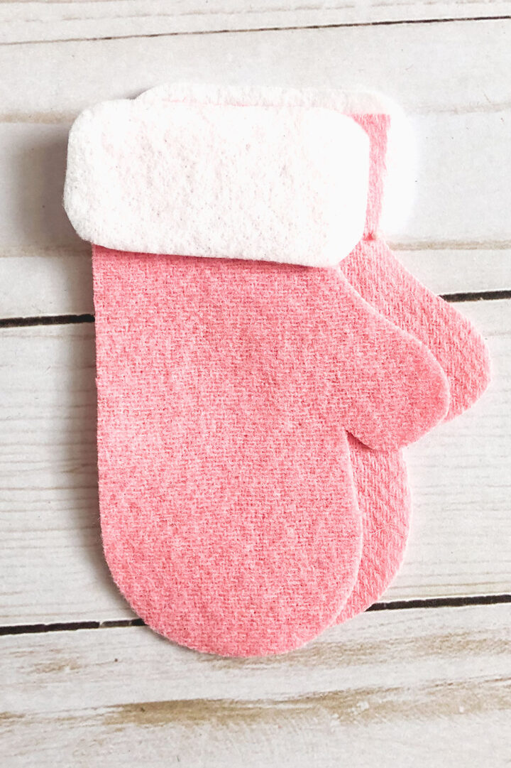 Wool Felt Mitten Christmas Ornament Tutorial - The Polka Dot Chair