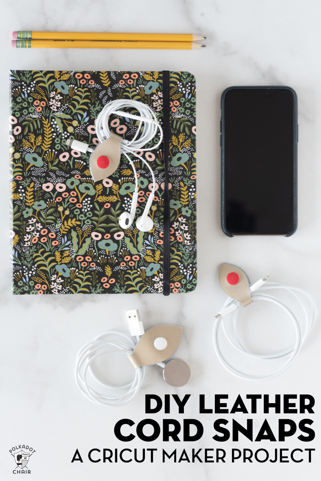 DIY Leather Cord Snaps; a Cricut Project | Polka Dot Chair