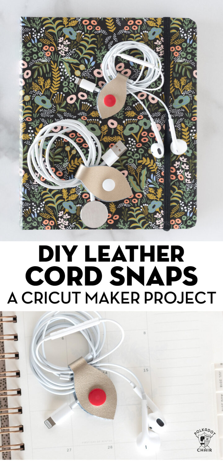 DIY Leather Cord Snaps; a Cricut Project | Polka Dot Chair