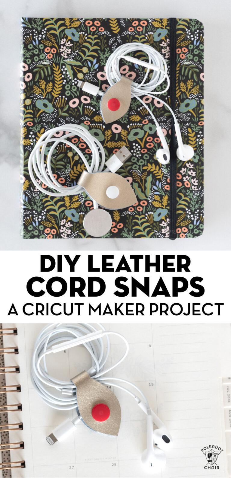 DIY Leather Cord Snaps; a Cricut Project | Polka Dot Chair