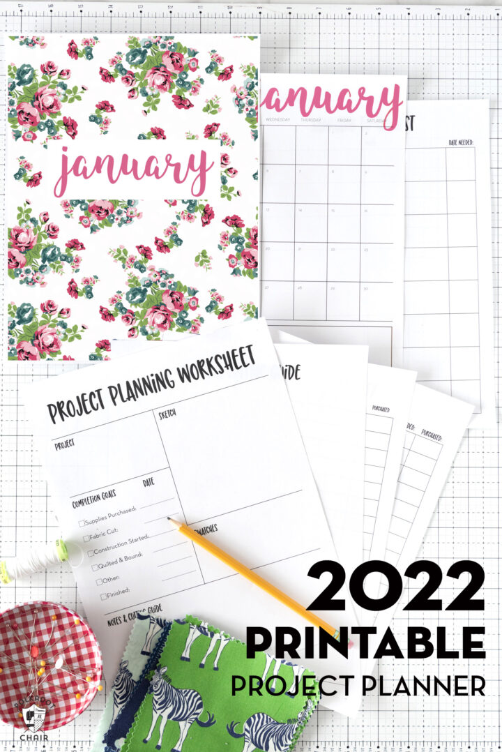 2022 Printable Monthly Project Planner Pages - The Polka Dot Chair