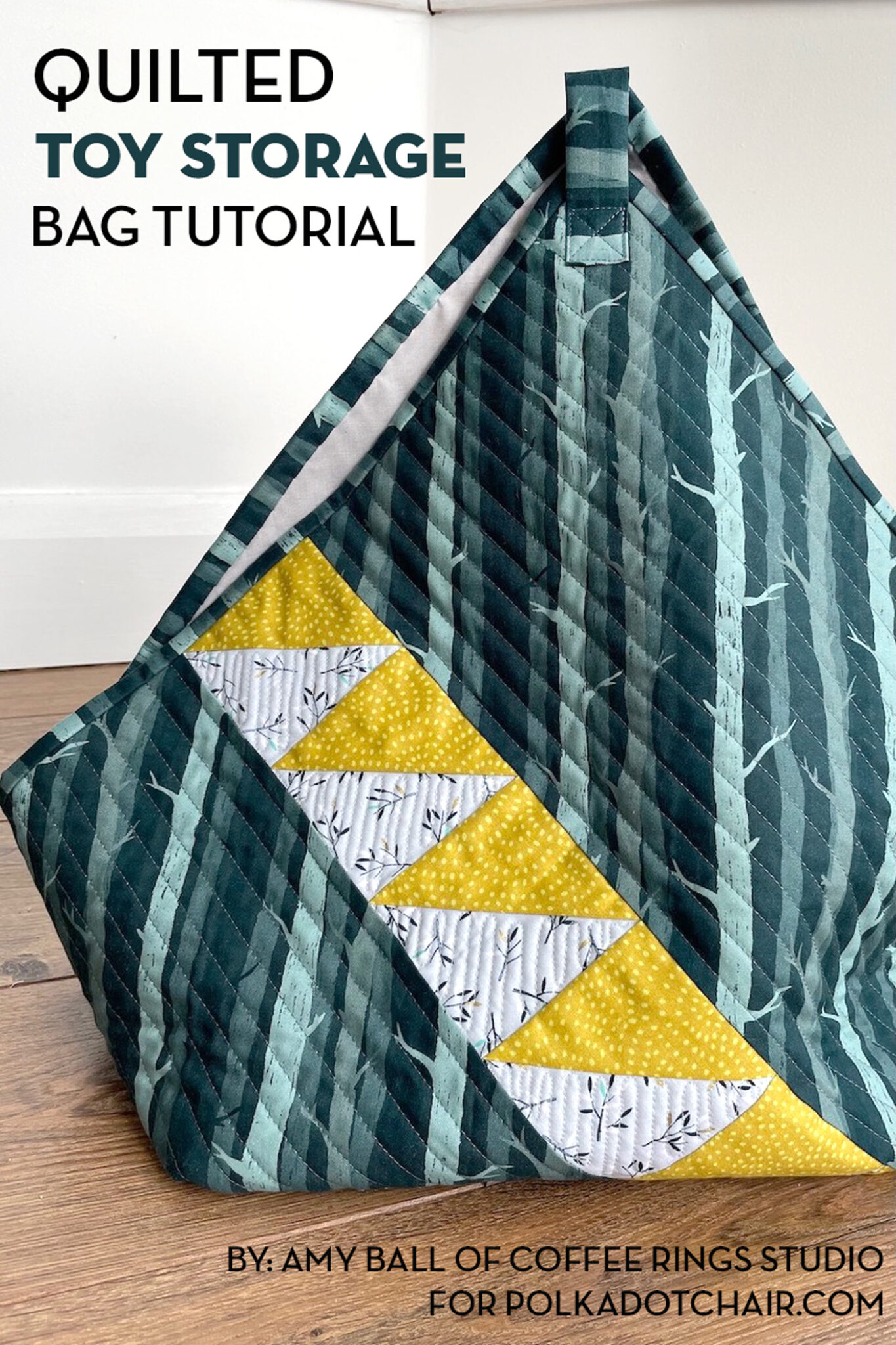 Quilted Toy Storage Bag Tutorial - The Polka Dot Chair